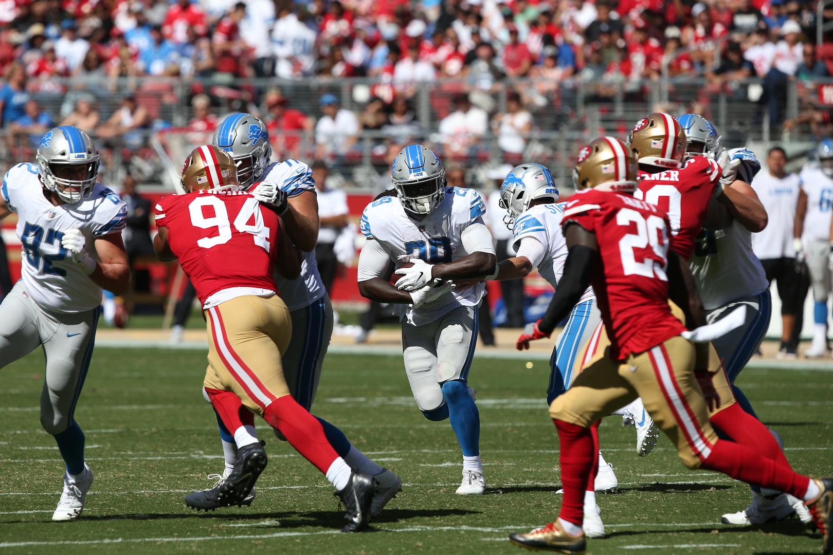 49ers 30-27 Hold on to win home opener vs Lions. (photo gallery ...